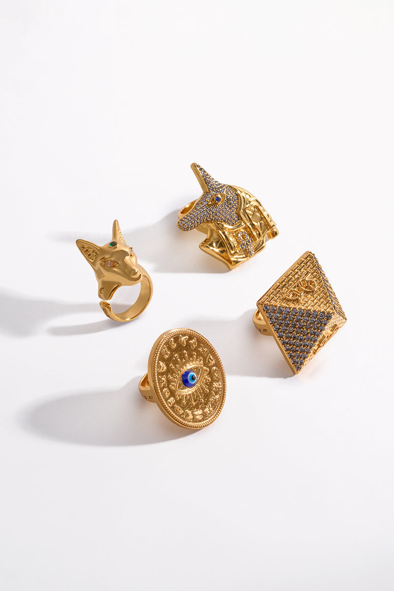 The Gold Global Nomad Anubis Ring| CAMILLA AU – CAMILLA