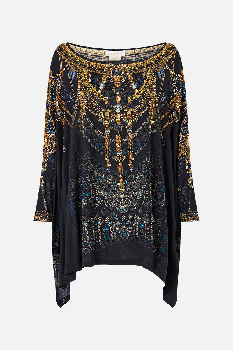 Song Of The Solstice Scoop Neck Slouch Tee | CAMILLA AU – CAMILLA