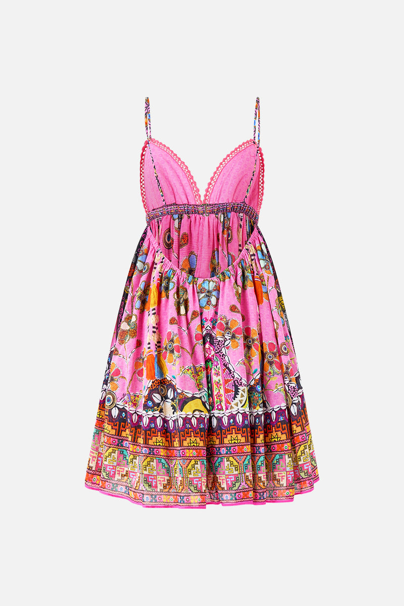 Patchwork Panorama Bralette Detail Short Dress | CAMILLA AU – CAMILLA