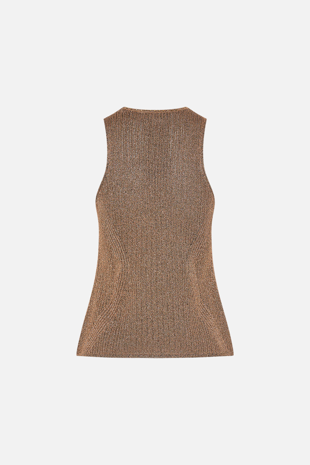 Crew Neck Knit Cami - Gold Nouveau Noir | CAMILLA AU – CAMILLA