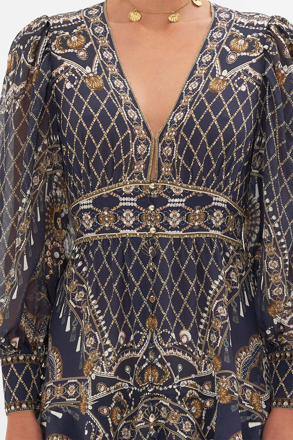 The Dance With The Duke Button Front Frill Dress| CAMILLA AU – CAMILLA