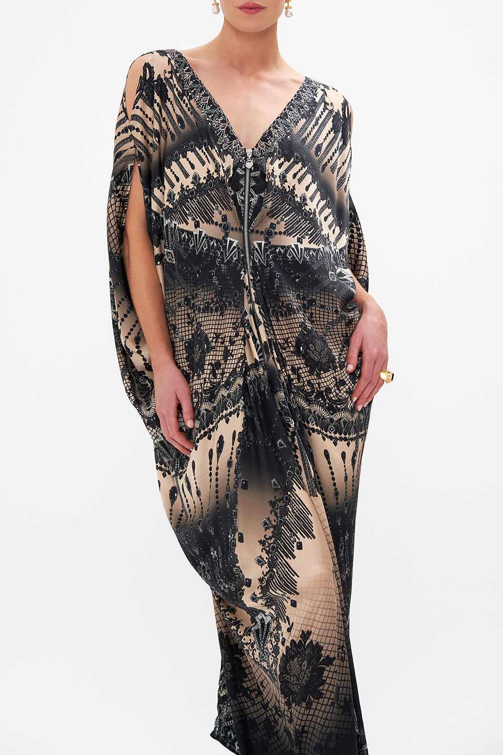 Long Drape Dress With Zip Front| CAMILLA AU – CAMILLA