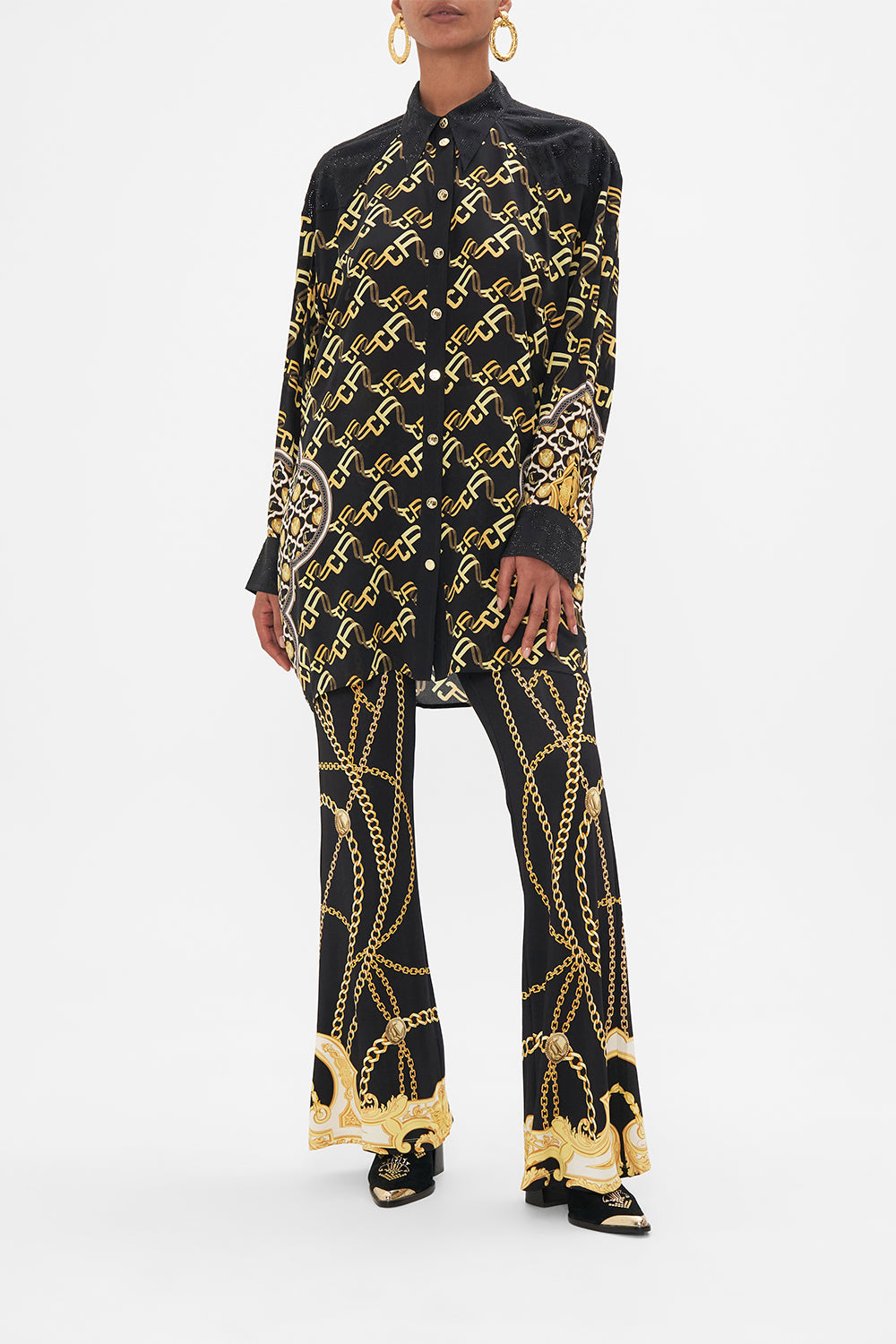 Long Line Shirt With Yoke And Button Detail| CAMILLA AU – CAMILLA