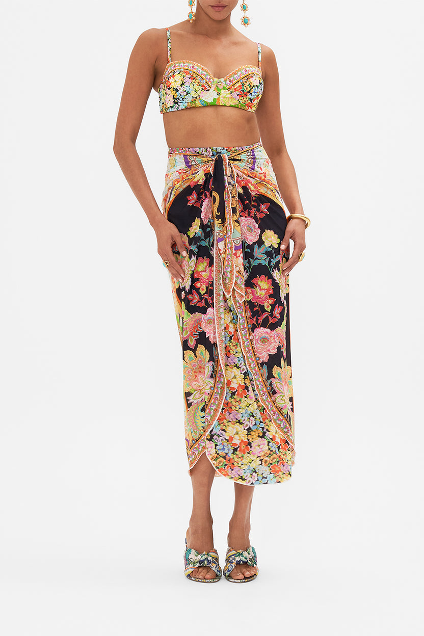 Layered Long Sarong With Front Tie| CAMILLA AU – CAMILLA