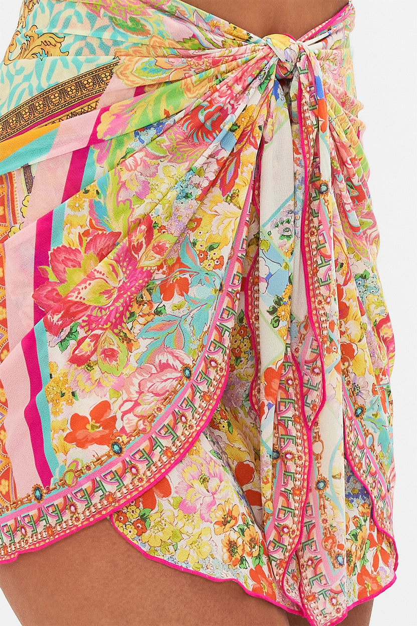 Layered Short Sarong With Tie Front| CAMILLA AU – CAMILLA