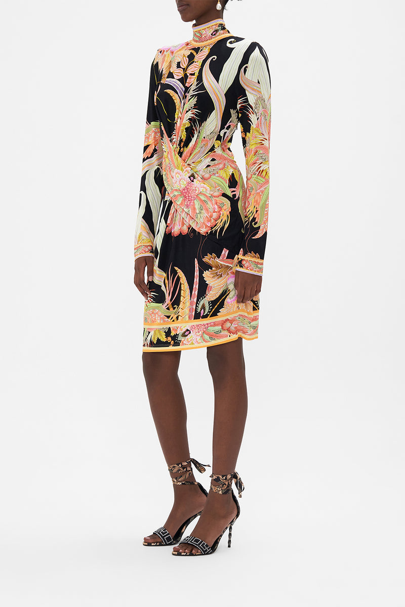 Lady of the Moon Floral High Neck Dress | Designer Mini Dress | CAMILLA ...