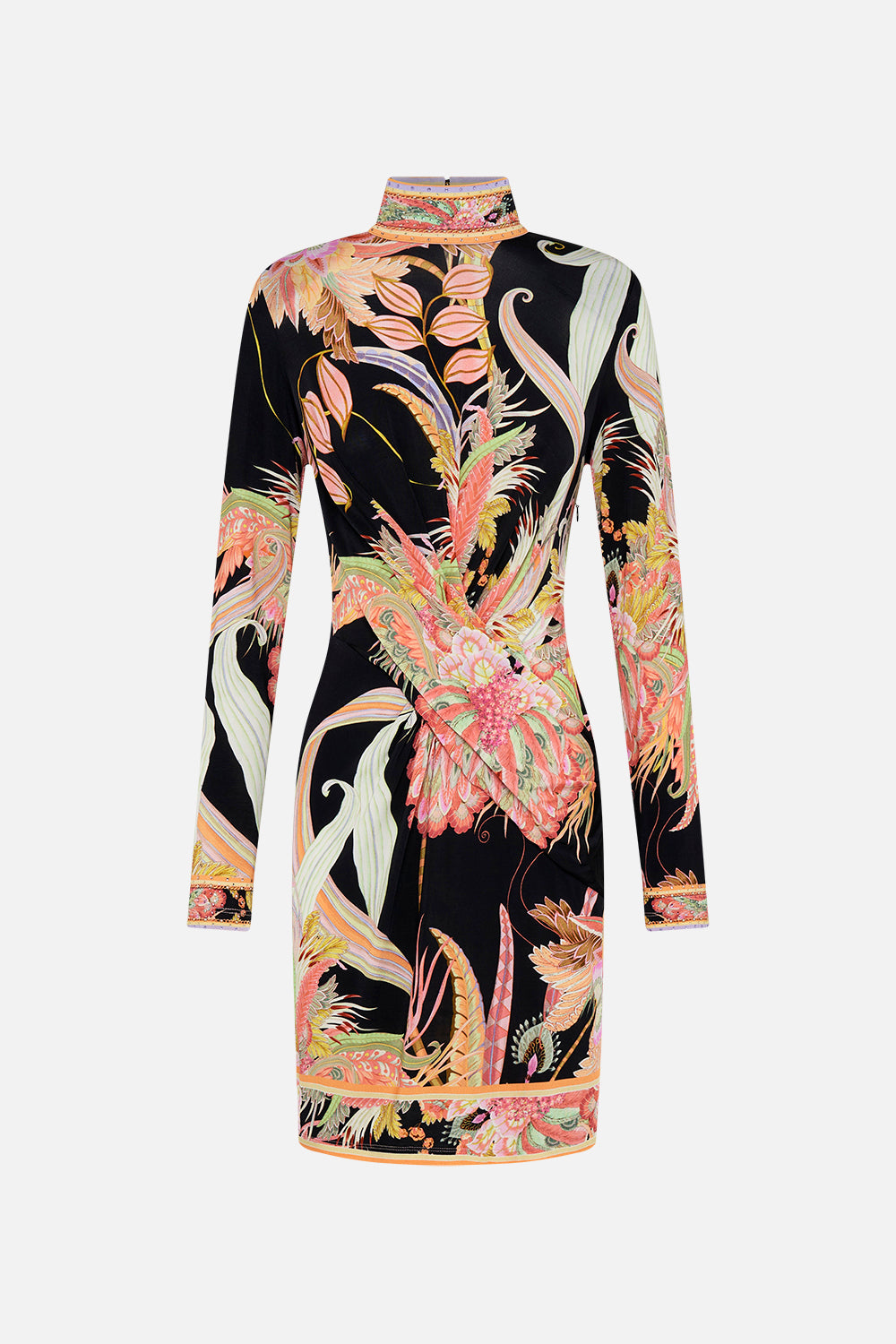 Lady of the Moon Floral High Neck Dress | Designer Mini Dress | CAMILLA ...