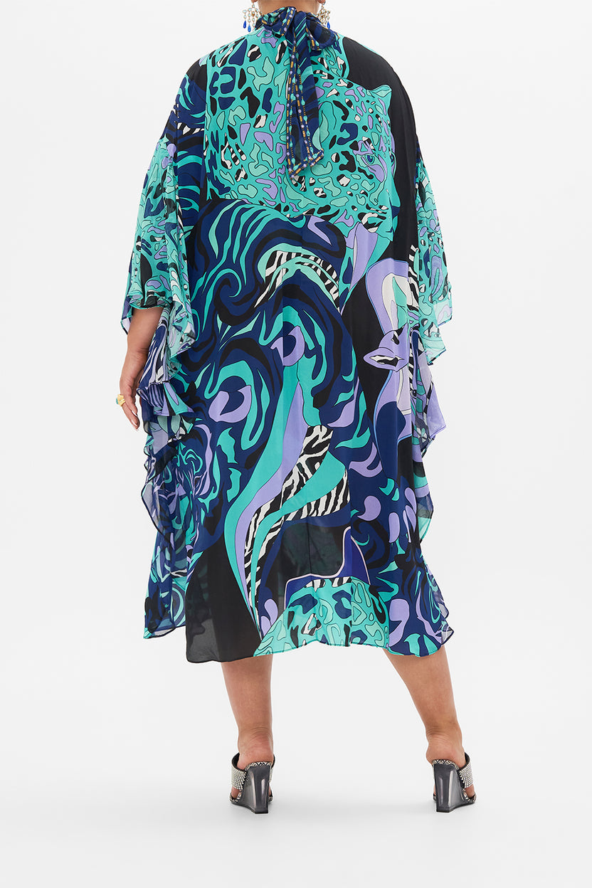 High Neck Ruffle Kaftan, Vividly Venice | CAMILLA AU – CAMILLA