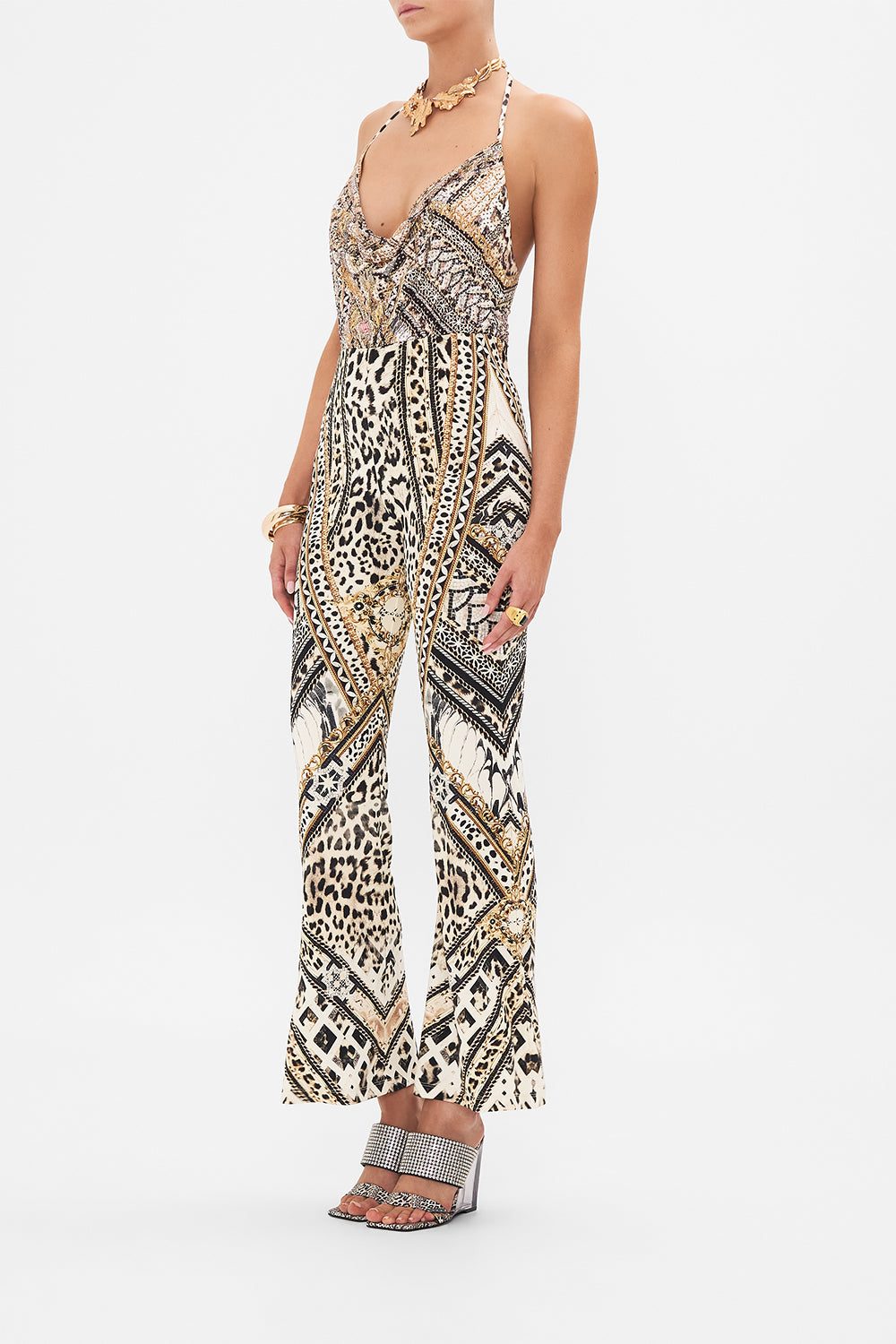 Cowl Neck Bodysuit, Mosaic Muse | CAMILLA AU – CAMILLA