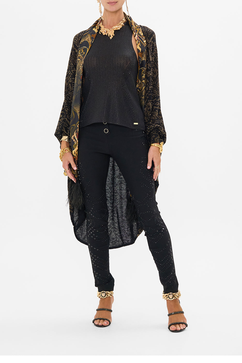 Crew Neck Knit Cami - Black Nouveau Noir | CAMILLA AU – CAMILLA