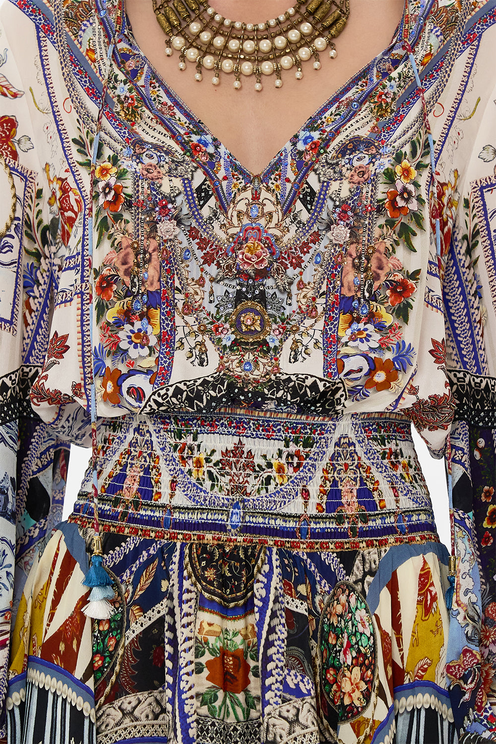 Shirred Relaxed Short Dress My Folk Art Heart | CAMILLA AU – CAMILLA