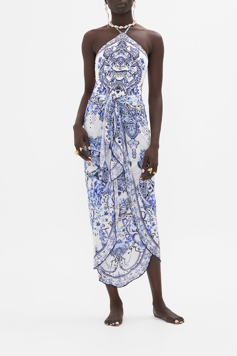 Layered Long Sarong With Front Tie Glaze And Graze | CAMILLA AU – CAMILLA