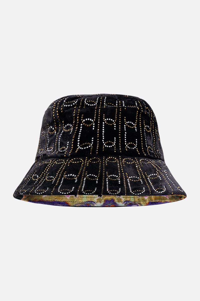 Velvet Bucket Hat Solid Black | CAMILLA AU – CAMILLA