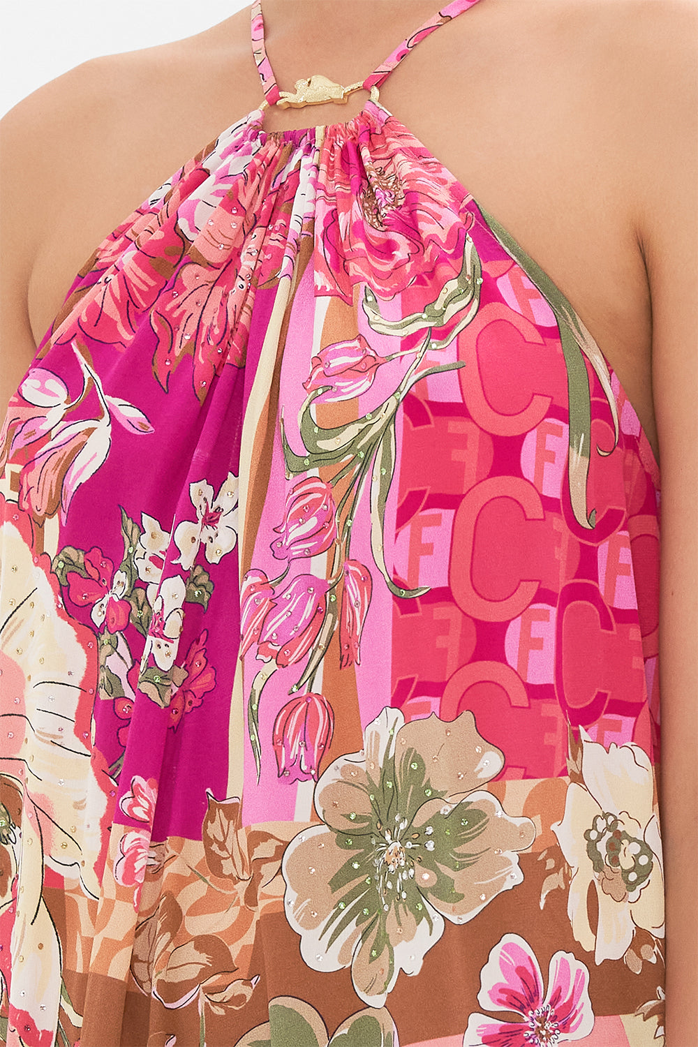 Gather Neck Halter Maxi Dress| CAMILLA AU – CAMILLA