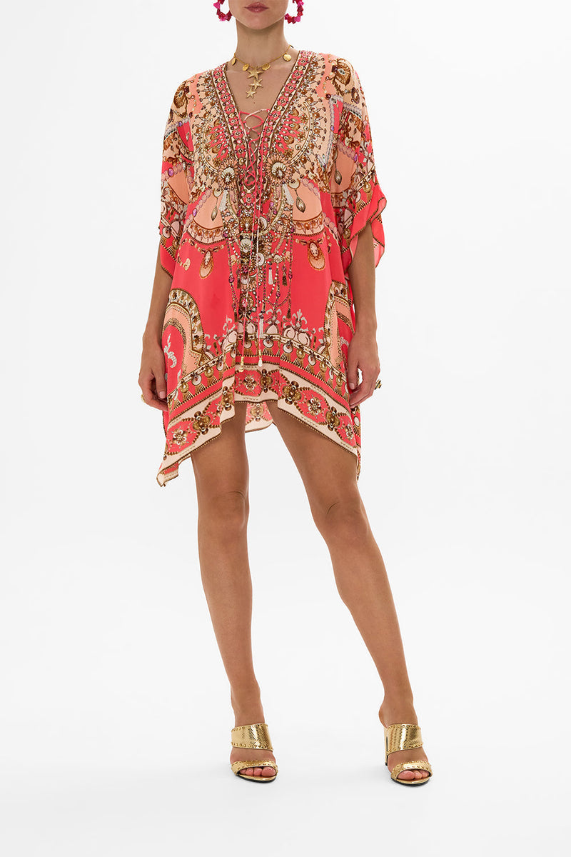 The Shell Games Short Lace Up Kaftan| CAMILLA AU – CAMILLA