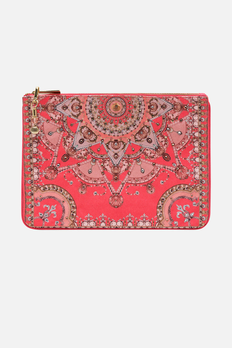 SMALL CANVAS CLUTCH SHELL GAMES – CAMILLA