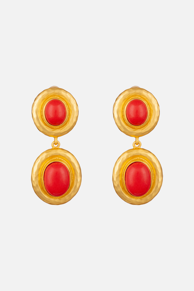 Carla Red Coral Earrings, Multi | CAMILLA AU – CAMILLA