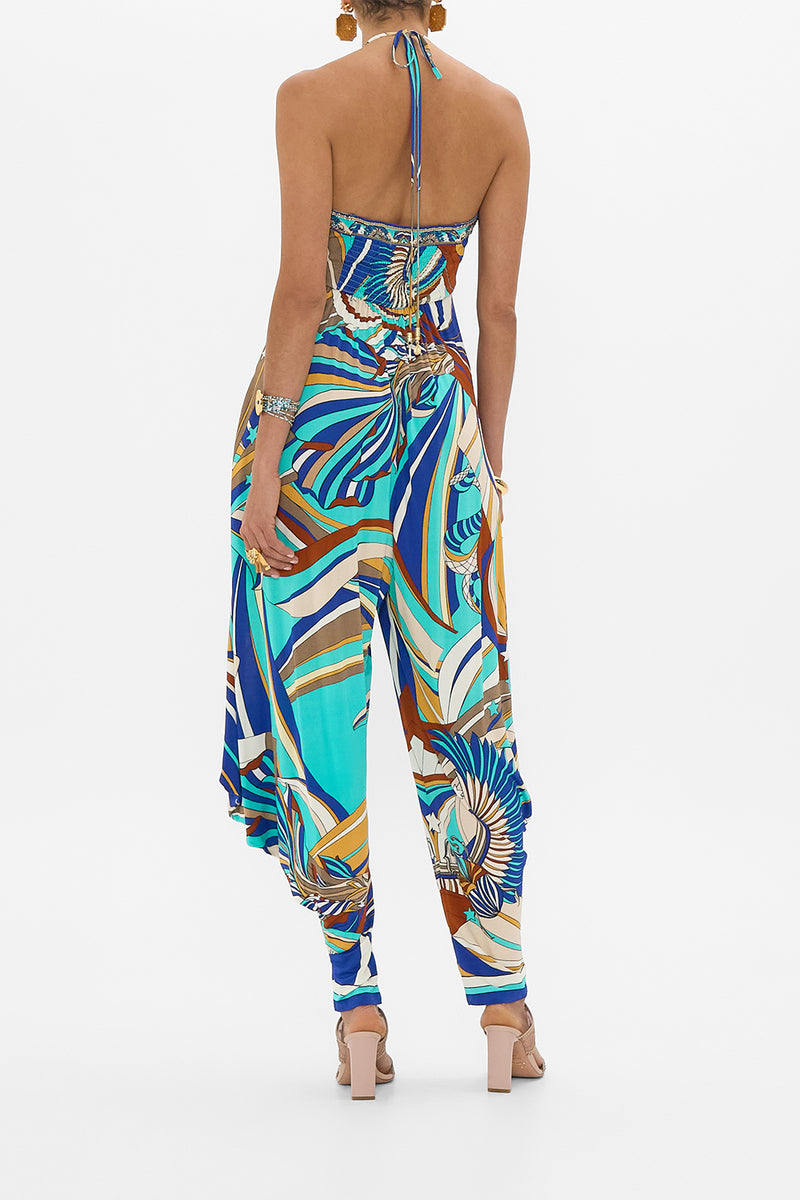 The Oasis Oracle Jersey Draped Pant Jumpsuit With Hardware | CAMILLA AU ...