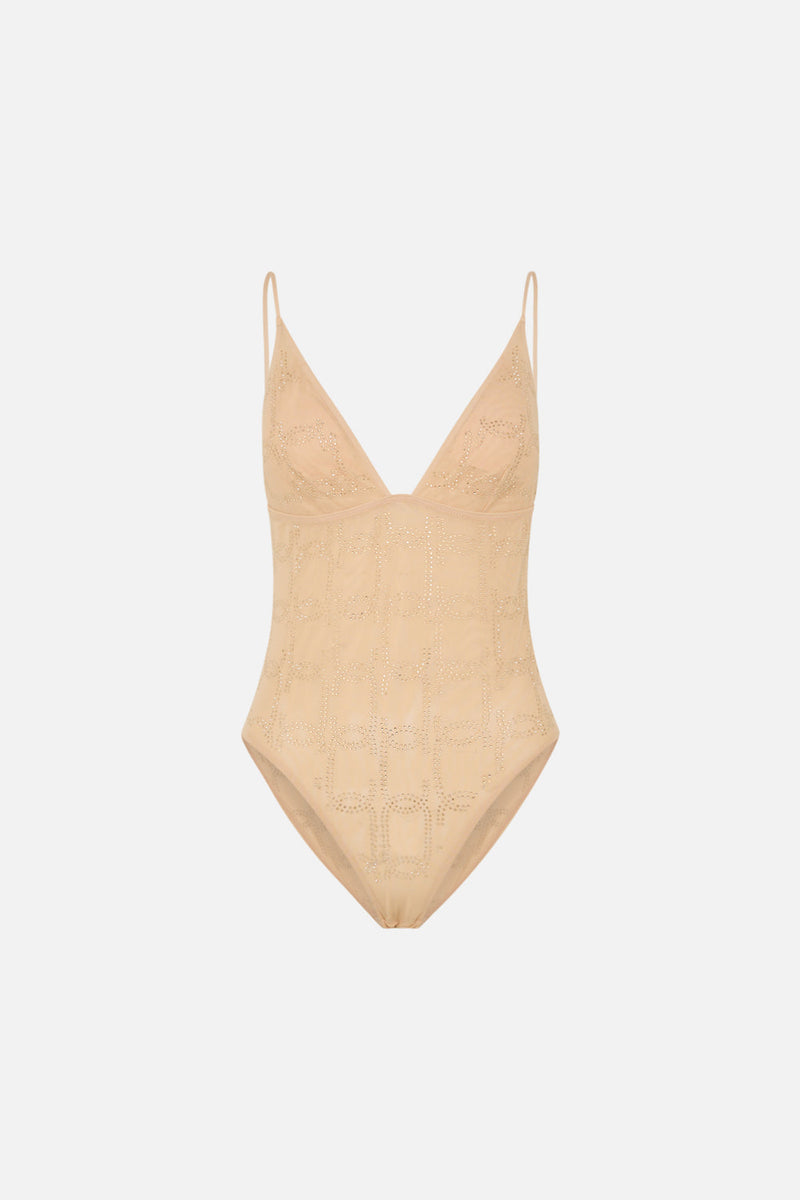 MESH TRI BODYSUIT SOLID NUDE – CAMILLA