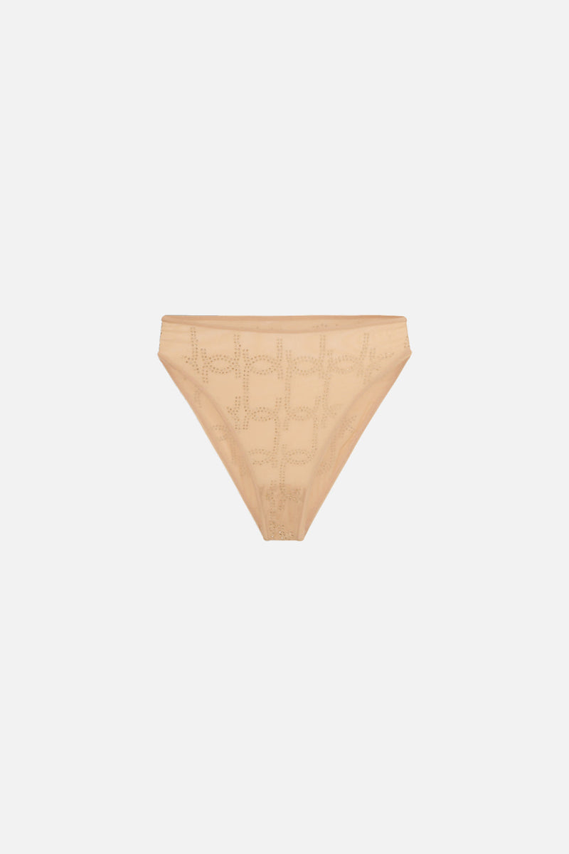 MESH HIGH WAIST HIGH LEG BRIEF SOLID NUDE – CAMILLA