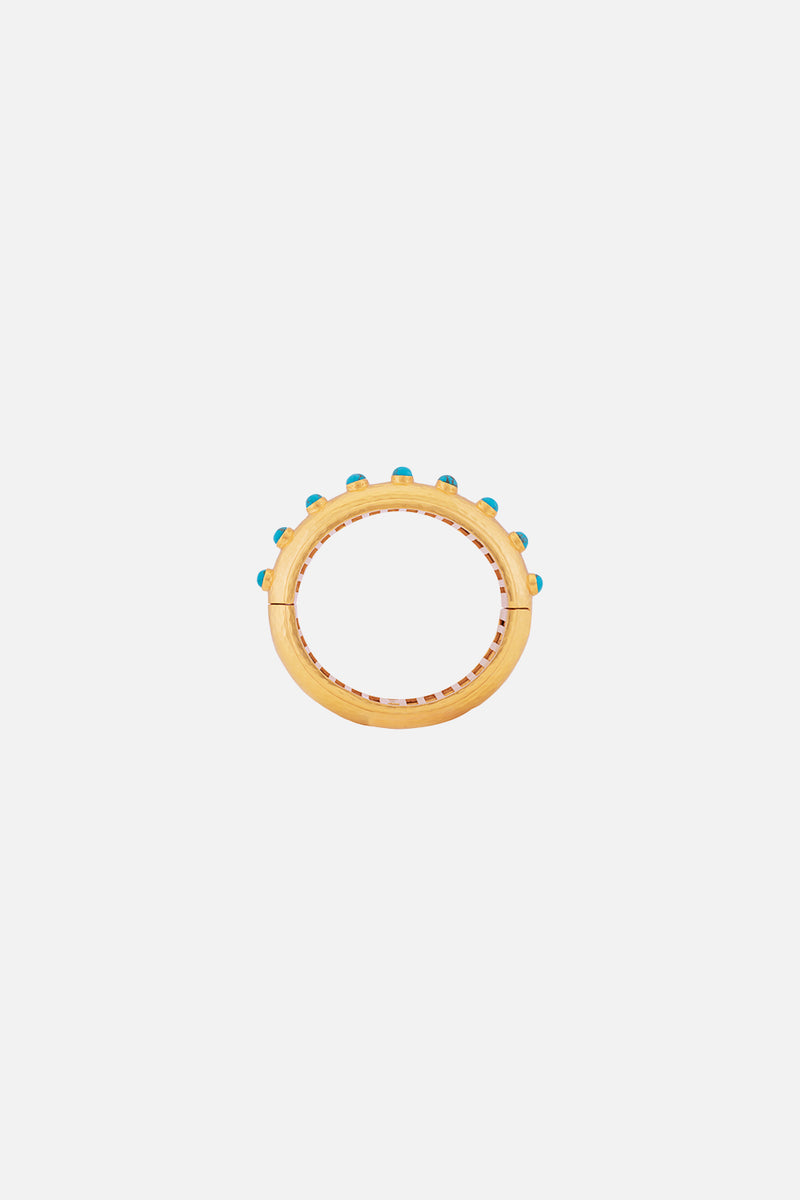 Ava Golden Turquoise Bangle, Multi | CAMILLA AU – CAMILLA