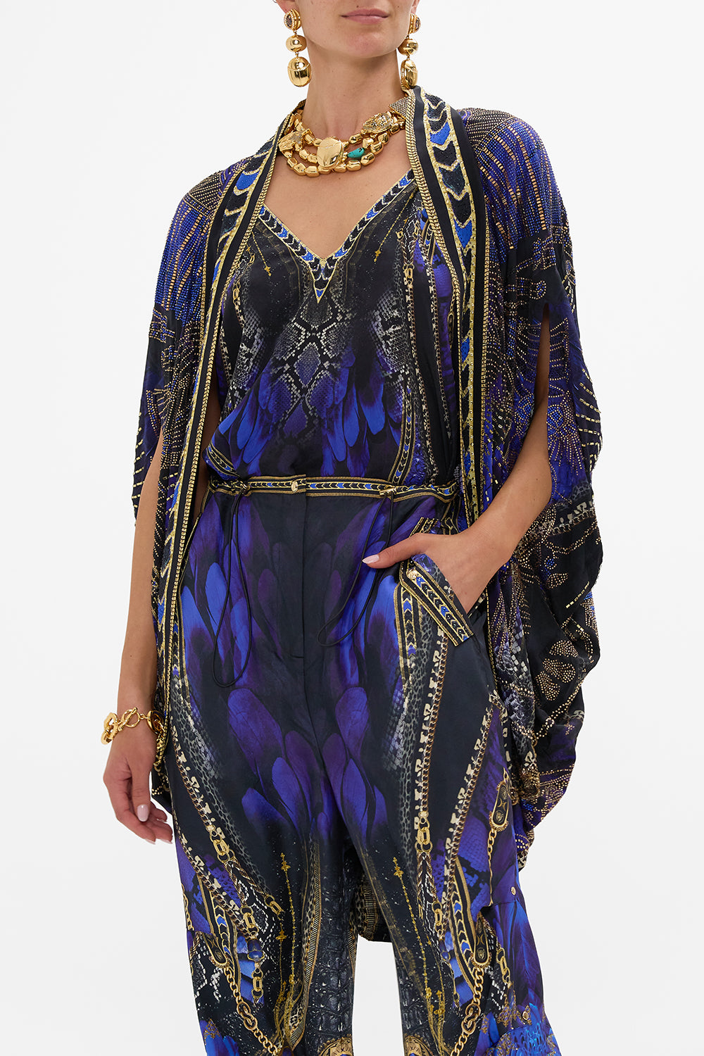 The Other Side Of The Oasis Open Front Cardi Cape| CAMILLA AU – CAMILLA