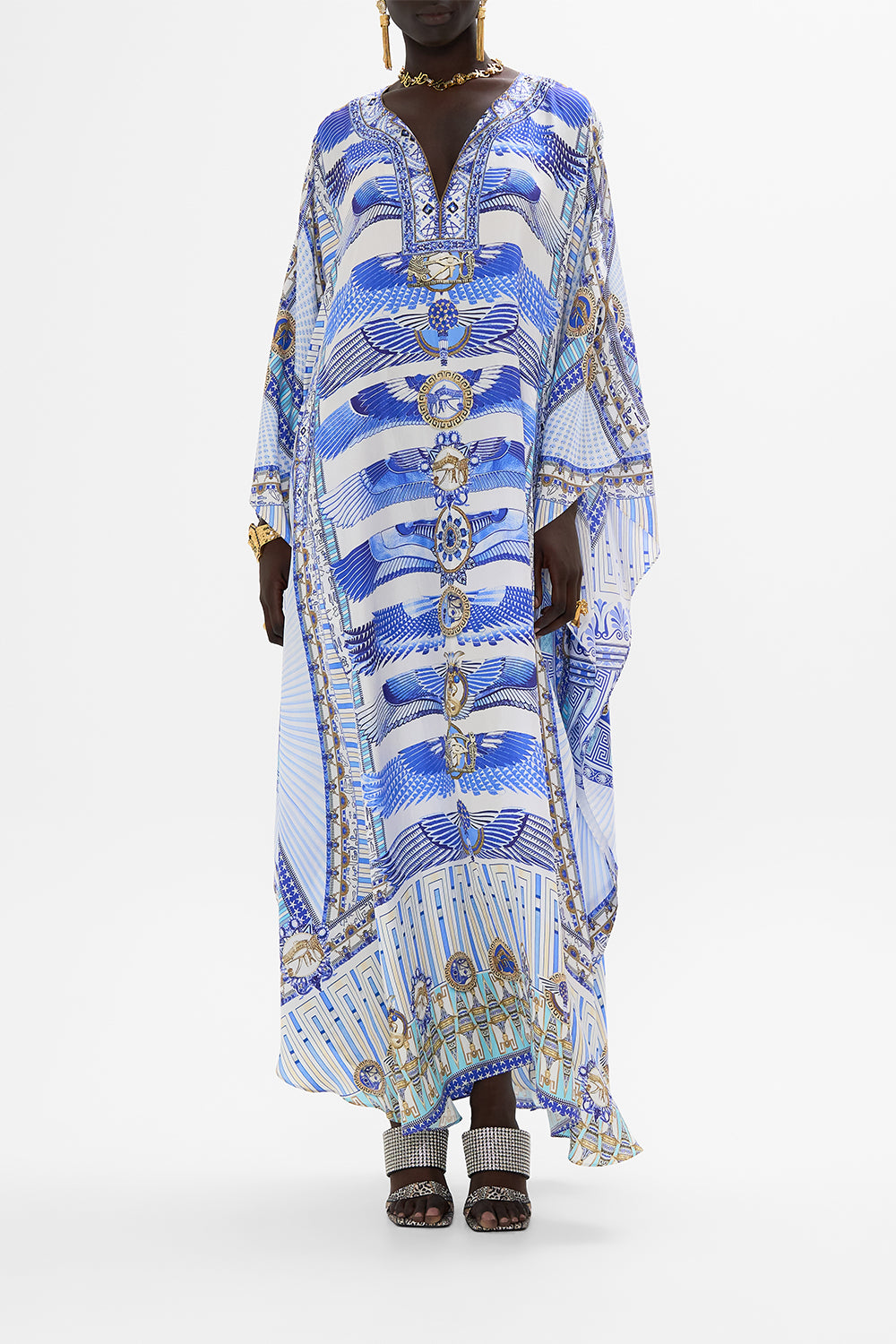 The Dancing With Daylight V Neck Kaftan With Front Welt Pockets ...