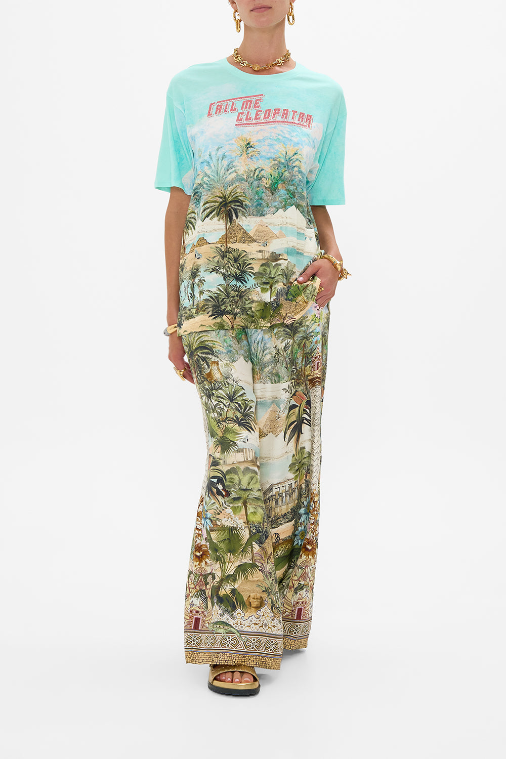 The Views Of The Valley Oversized Band Tee - Multi | CAMILLA AU – CAMILLA