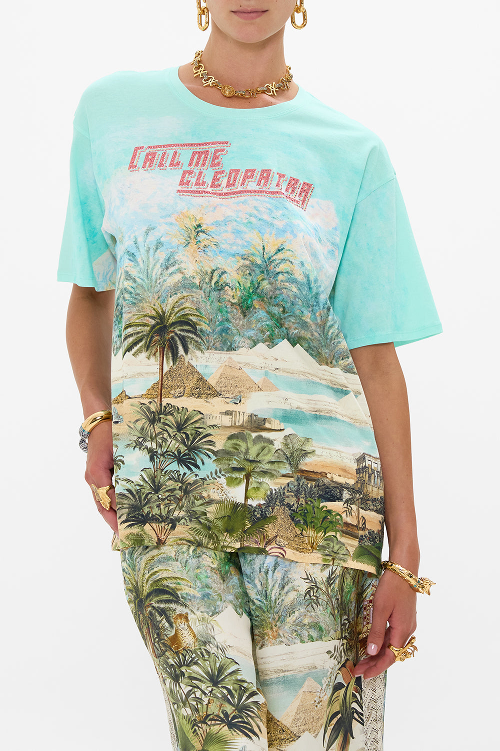 The Views Of The Valley Oversized Band Tee - Multi | CAMILLA AU – CAMILLA
