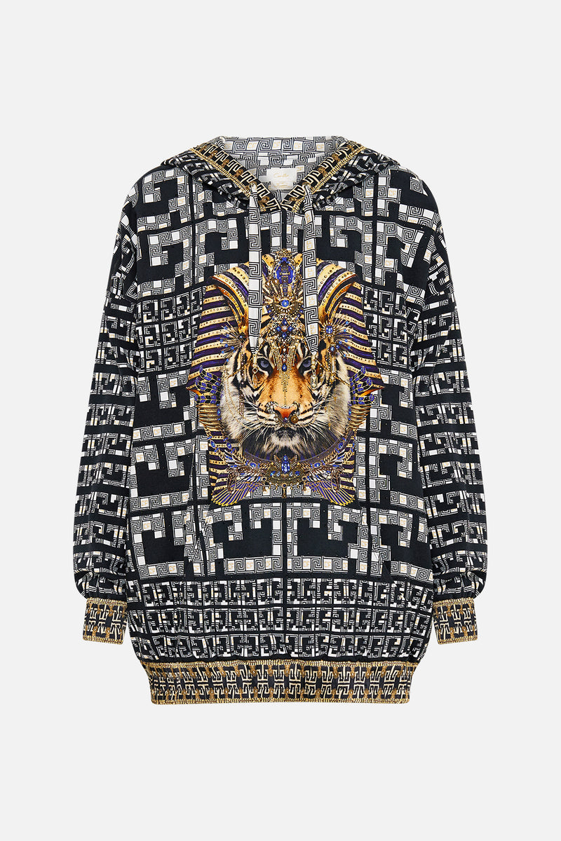 The Read My Glyphs Silk Hem Band Boyfriend Hoodie | CAMILLA AU – CAMILLA