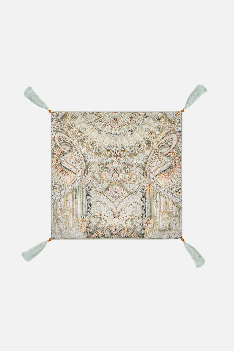 Small Square Cushion Ivory Tower Tales | CAMILLA AU – CAMILLA