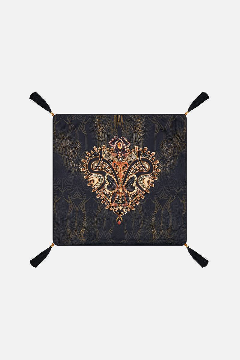 Small Square Cushion Nouveau Noir | CAMILLA AU – CAMILLA
