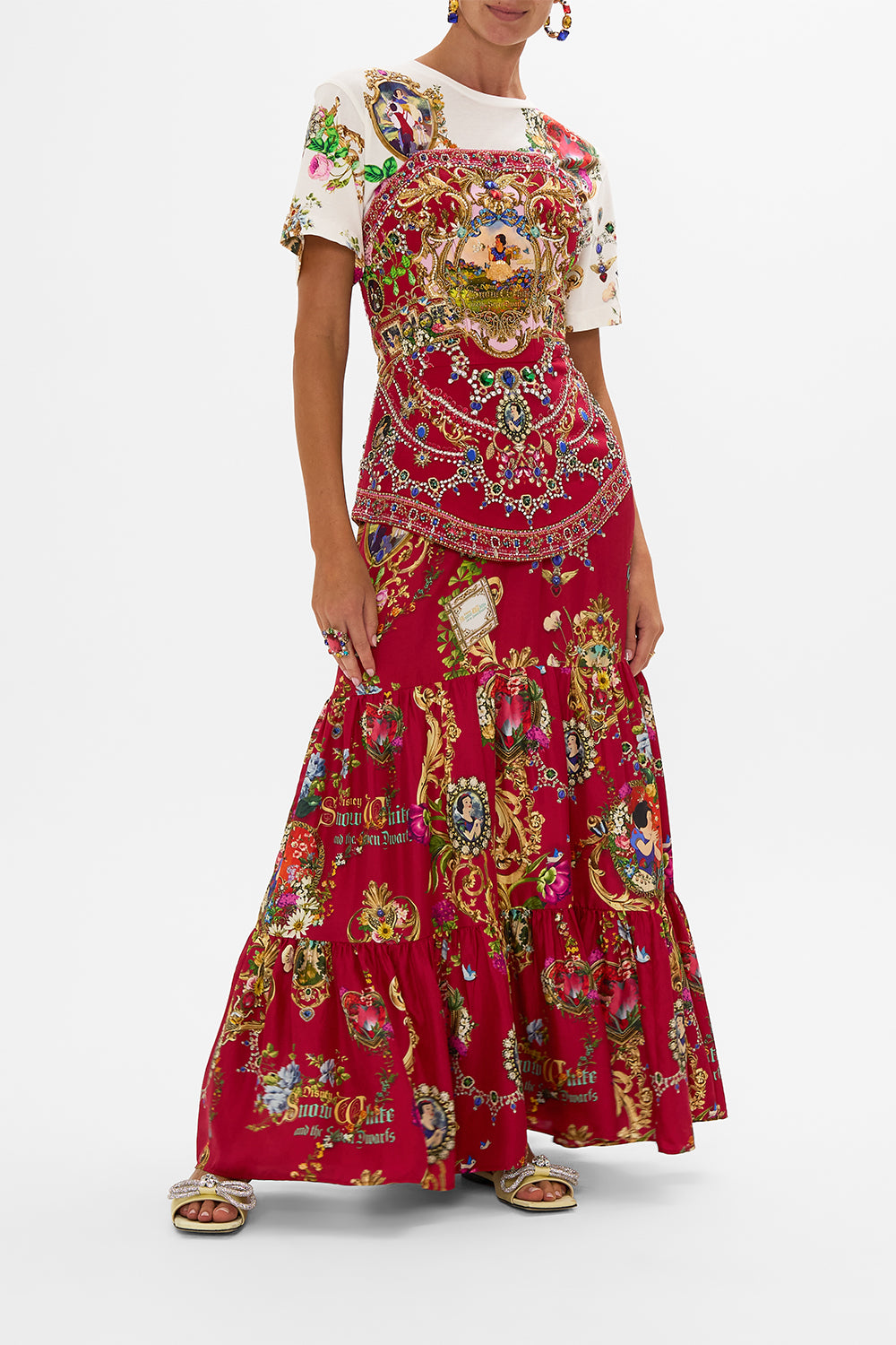 Curved Hem Zip Detail Corset Just One Bite Snow White Disney |CAMILLA AU – CAMILLA