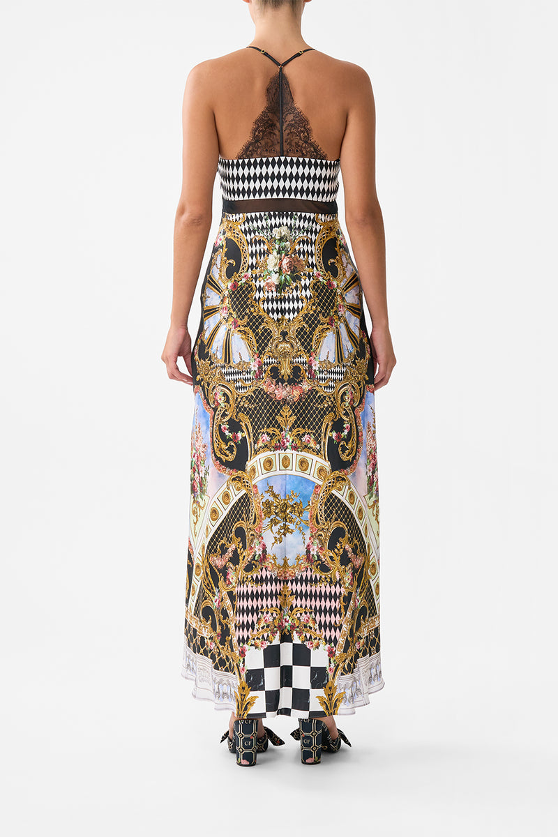 The Monarchy Mania Lace Splice Bias Long Dress | CAMILLA AU – CAMILLA