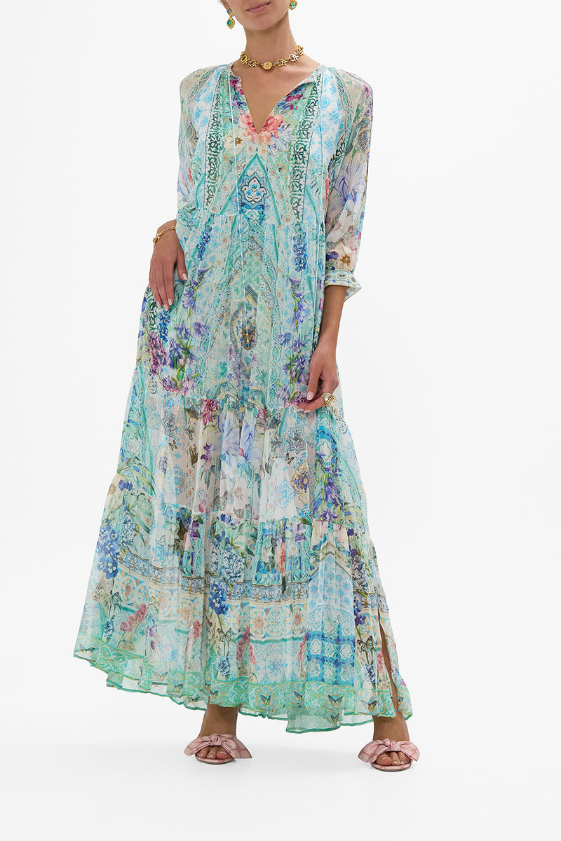 The Sunrise In Sintra Long Gathered Panel Dress | CAMILLA AU – CAMILLA