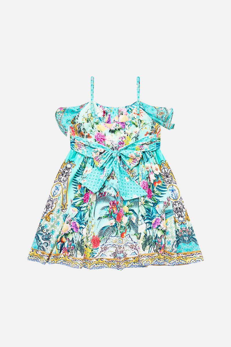 The Gardens Of Queluz Kids Strappy Mini Dress With Waist Bow 12-14 ...
