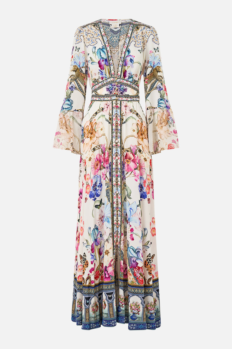 The Monserrate Magic Shaped Waistband Dress With Ruffle Sleeve ...