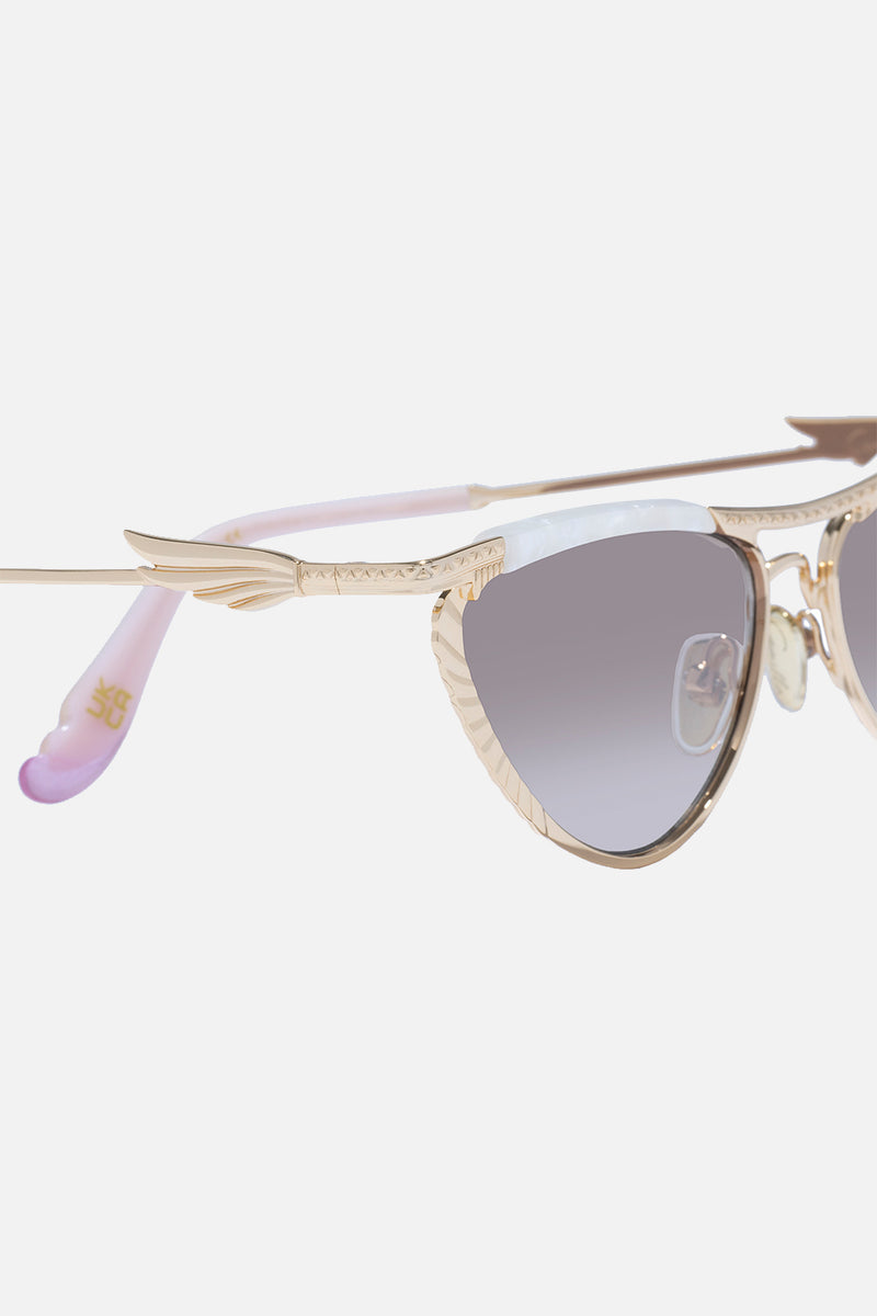 The Pyramid Paramour Ivory Marble Sunglasses | CAMILLA AU – CAMILLA