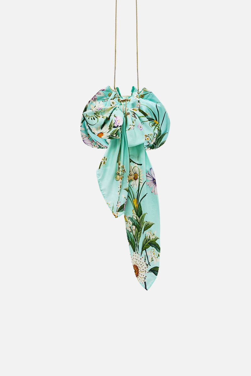 The Floral Freefall Drawstring Pouch Bag With Oversized Bow | CAMILLA ...