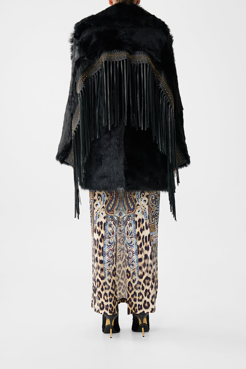 Istanbul Animalia Shearling Coat With Removable Fringing | CAMILLA AU ...