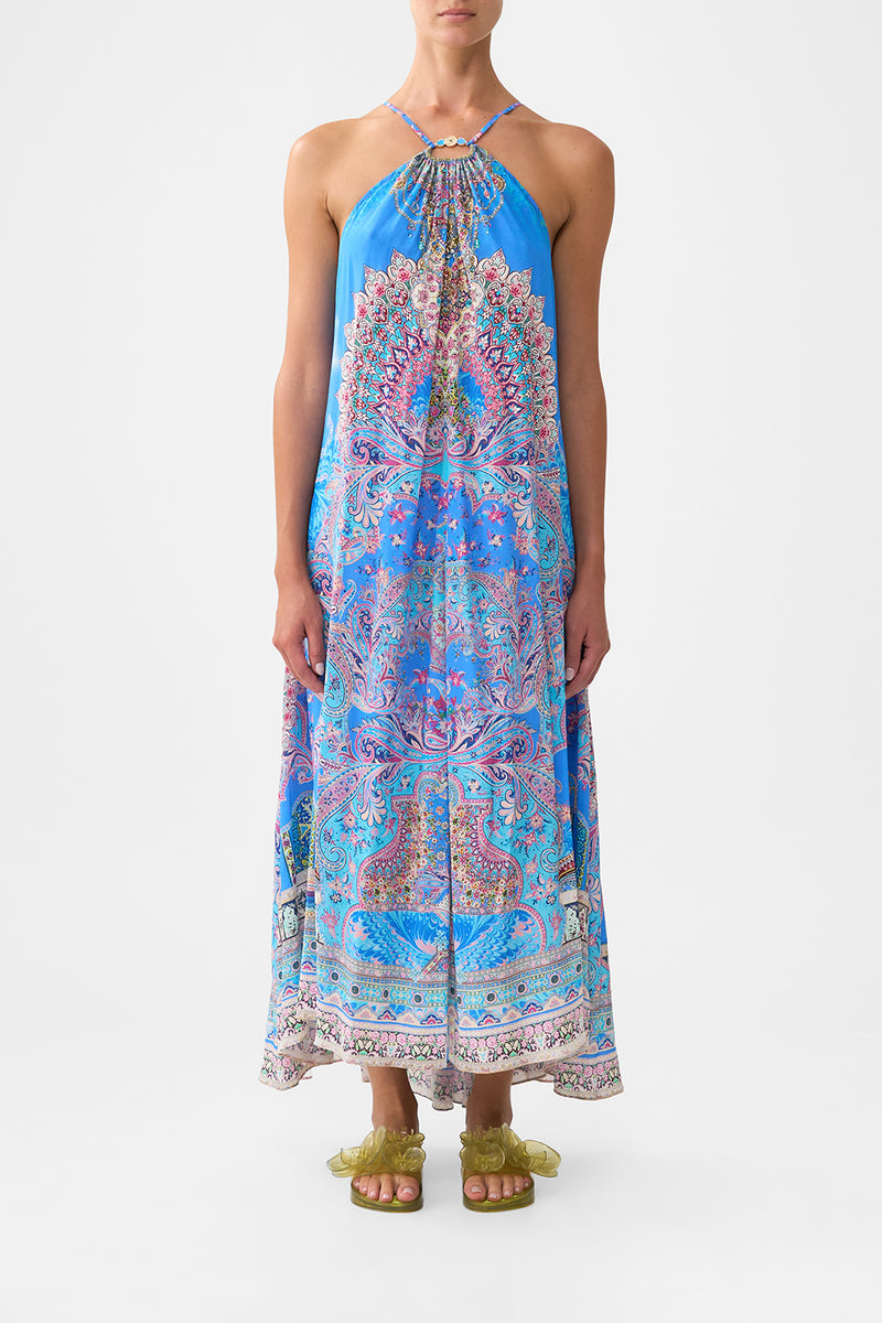Footsteps In Folklore Gather Neck Hardware Maxi Dress | CAMILLA AU ...