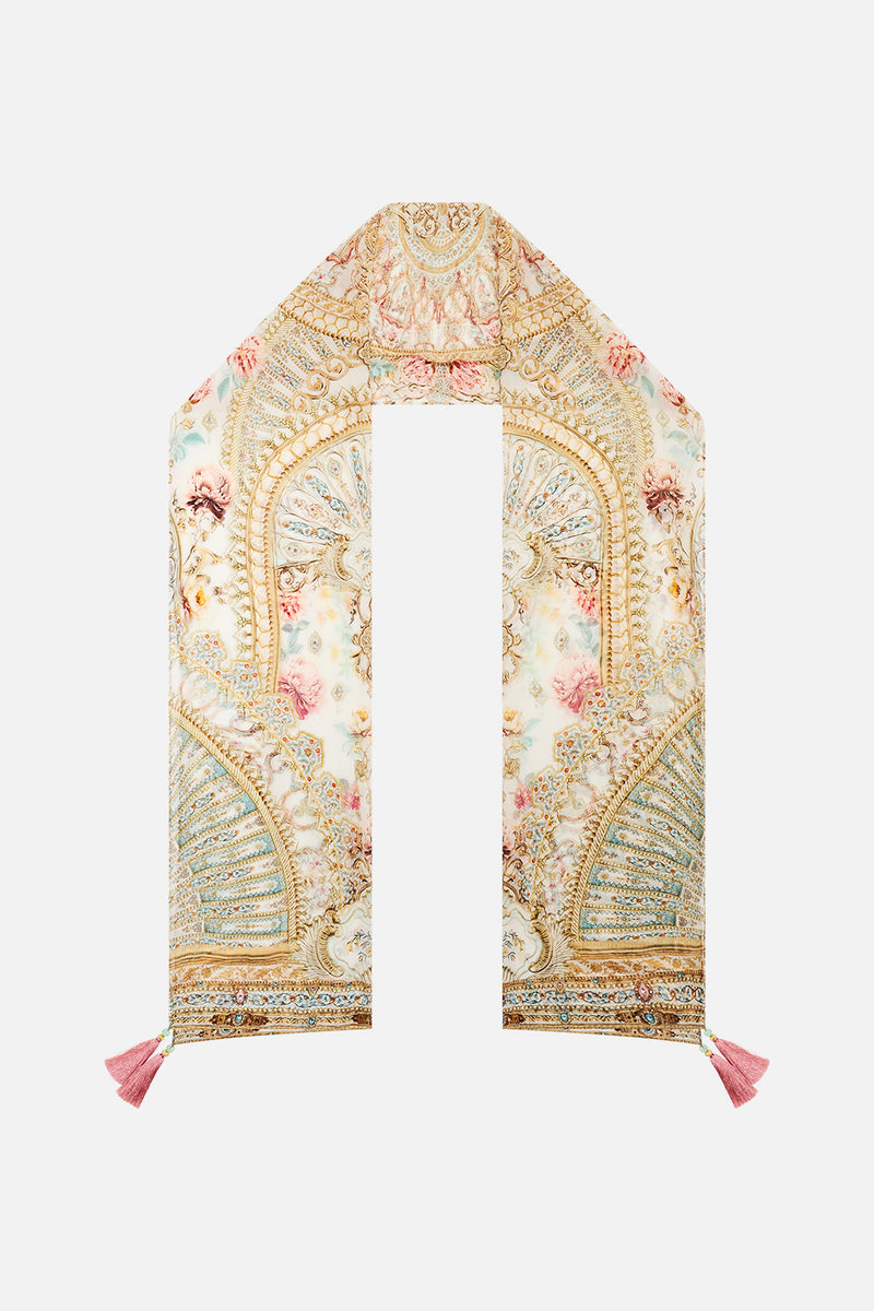Ottoman Dynasty Long Silk Crinkle Chiffon Scarf | CAMILLA AU – CAMILLA