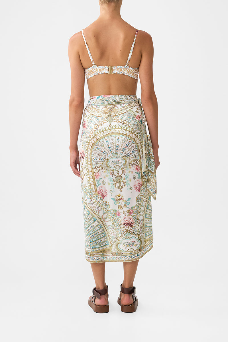Ottoman Dynasty Eyelet Wrap Maxi Sarong With Tie Waist | CAMILLA AU ...