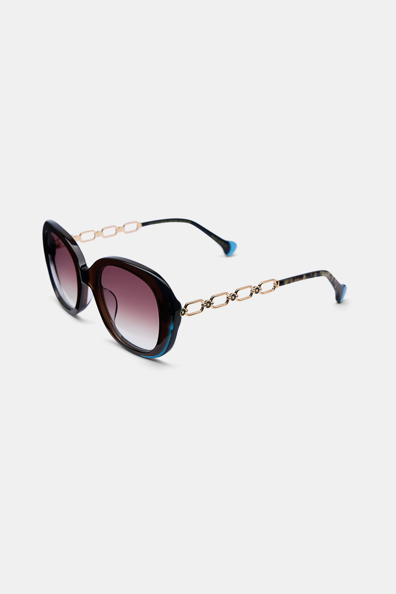 Crystal Chocolate / Crystal Teal One Hot Mess Sunglasses | CAMILLA AU ...