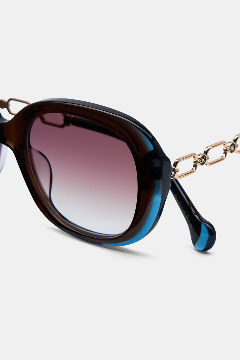 Crystal Chocolate / Crystal Teal One Hot Mess Sunglasses | CAMILLA AU ...