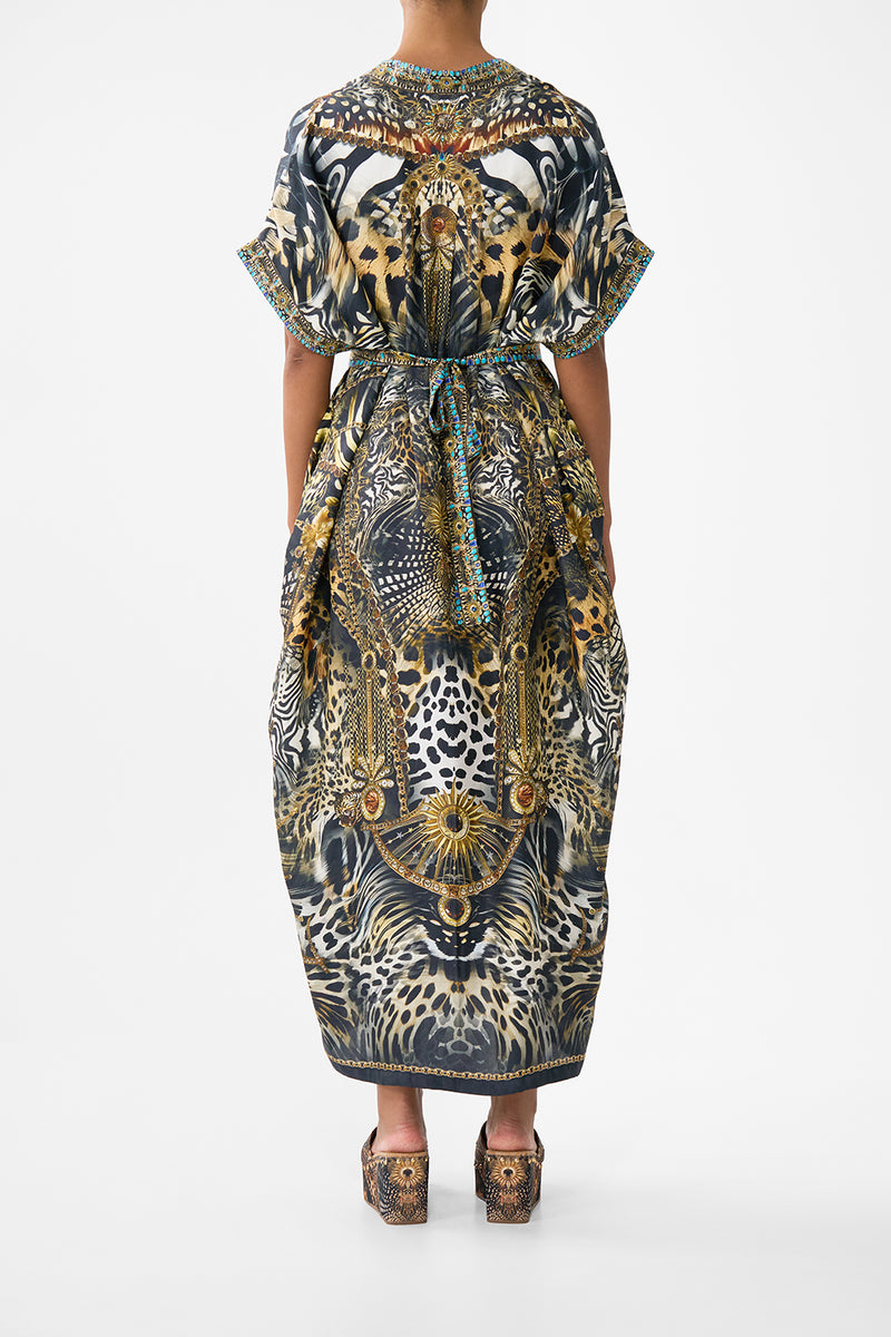 Feline Folklore Short Sleeve Kaftan With Tie Waist | CAMILLA AU – CAMILLA