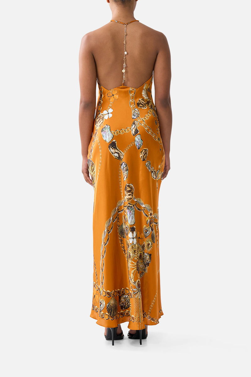 Talismans Of Turkiye Halter Chain Slip Dress | CAMILLA AU – CAMILLA