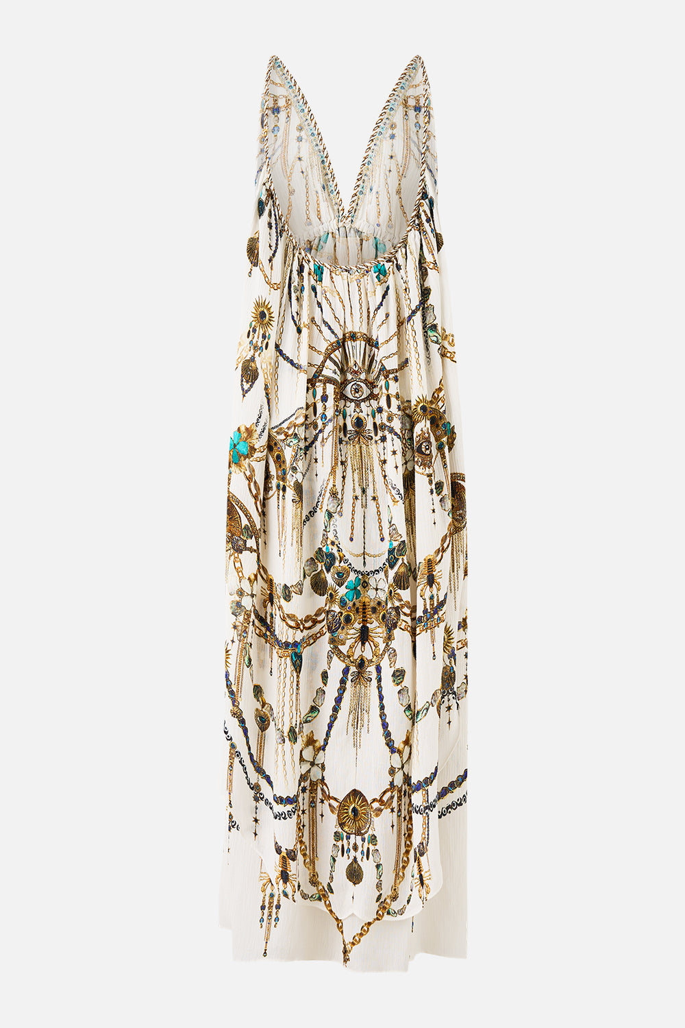 Chain Gang Open Back Long Cape Dress | CAMILLA AU – CAMILLA