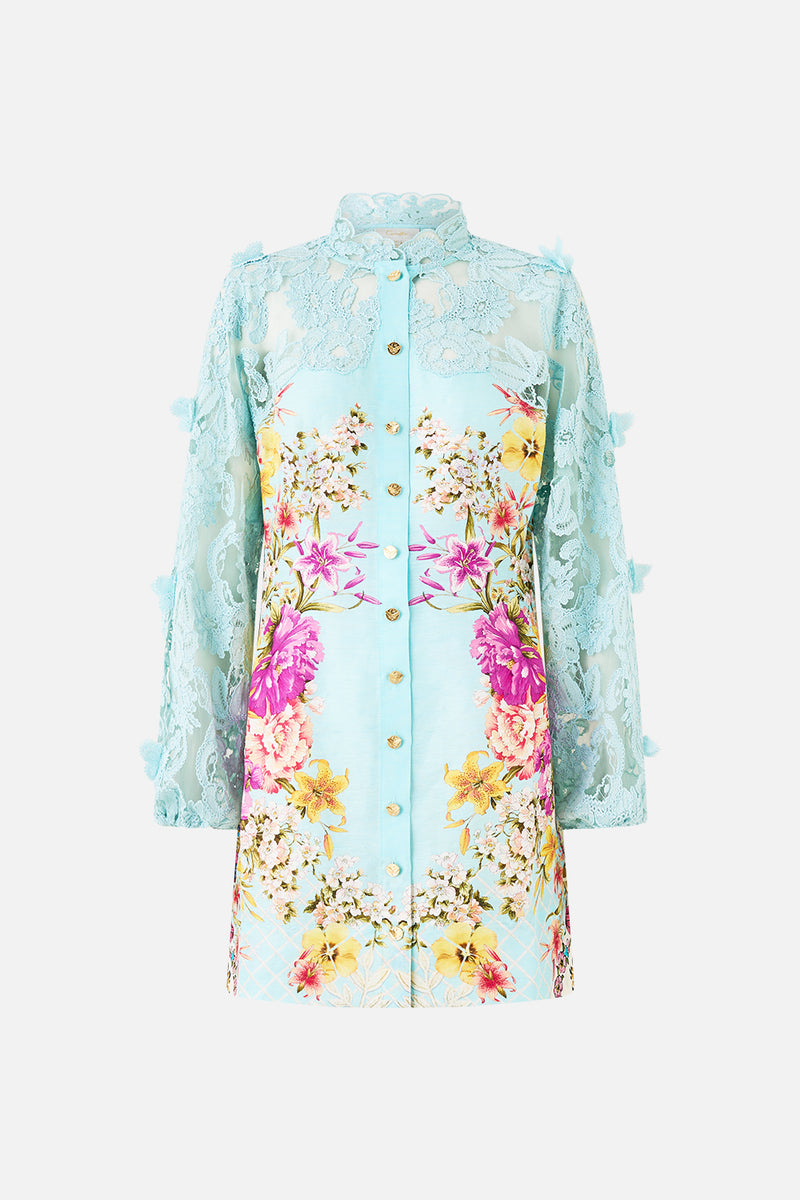 Bazaar Blooms Lace Sleeve Mini Dress | CAMILLA AU – CAMILLA
