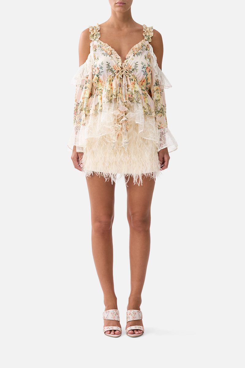 Twilight In Istanbul Feather Mini Skirt | CAMILLA AU – CAMILLA